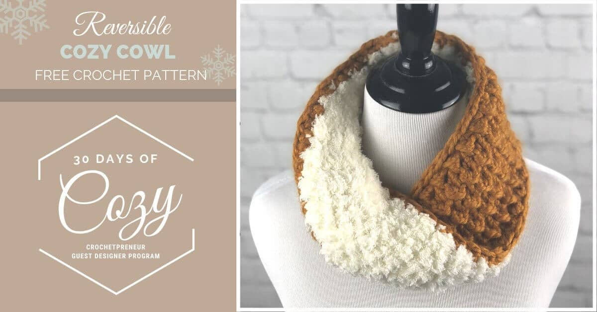 Cozy Reversible Cowl Crochet Pattern - Made with a Twist